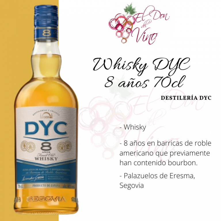 Comprar Whisky DYC 8 Años 70cl | El don del vino